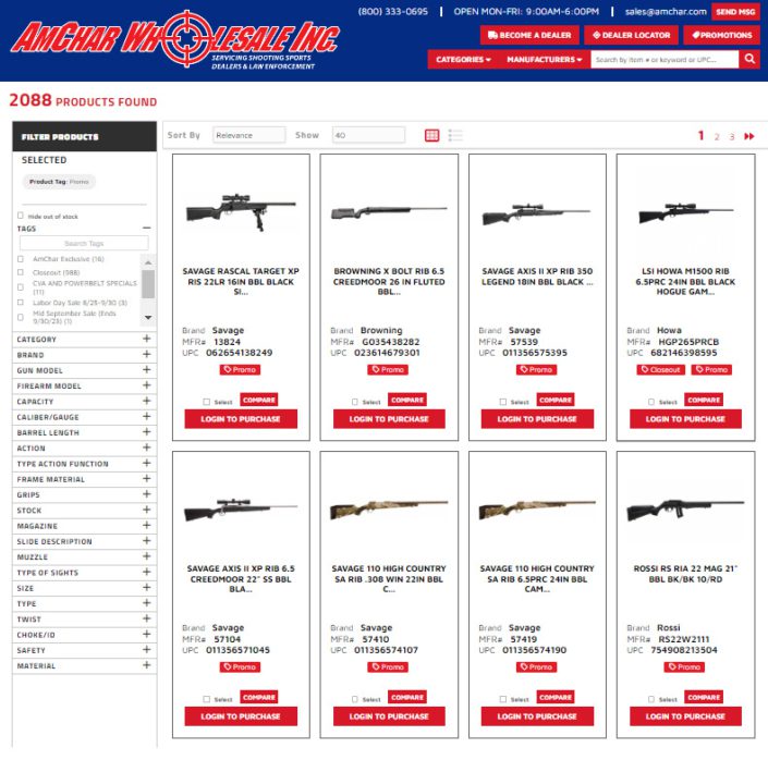 AmChar Wholesale Integration | Firearms Distributor